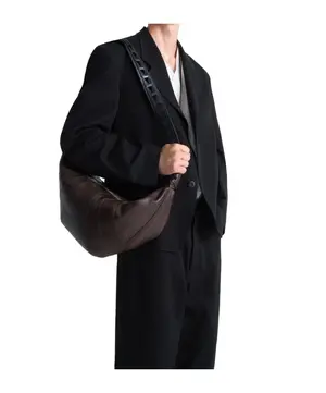 LEMAIRE Woven Chevron Large Croissant Bag