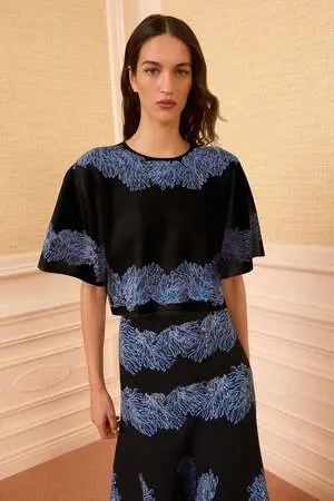 Ulla Johnson Alara Knit Jacquard Top - Lapis