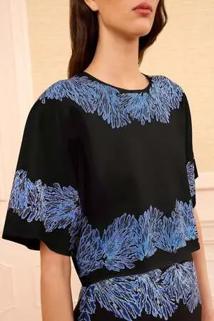 Ulla Johnson Alara Knit Jacquard Top - Lapis