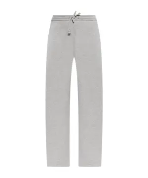 Victoria Beckham Drawstring Casual Pants - Gray