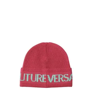 Versace Logo Intarsia Knitted Beanie