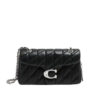 COACH Quilted Tabby Shoulder Bag 26 - Left/black