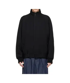 LANVIN Wool Twill Casual Jacket - Black