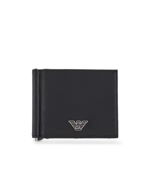 Emporio Armani Logo-plaque Bifold Wallet - Black