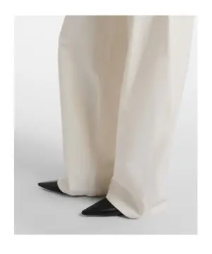 THE ROW Galileo Cotton And Silk Barrel-leg Pants
