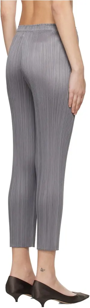 PLEATS PLEASE BY ISSEY MIYAKE Pleats Please Issey Miyake Cropped Leg Pleated Trousers