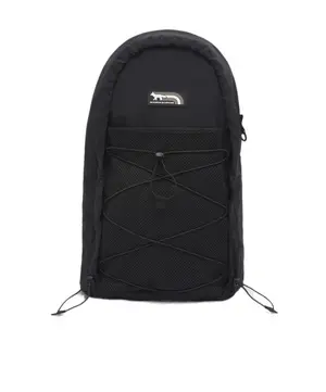 Maison Kitsuné Flash Fox Patch Zipped Backpack - Black