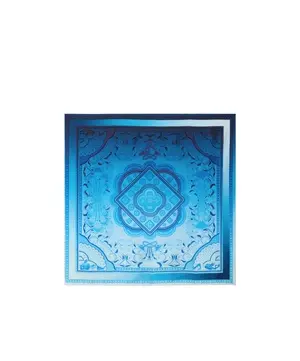 Casablanca Gradient Egyptian Rug Medium Silk Scarf - Blue