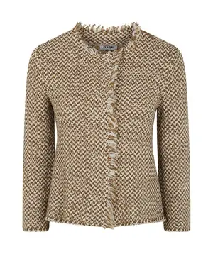 BASERANGE Round Neck Jacket - Camel