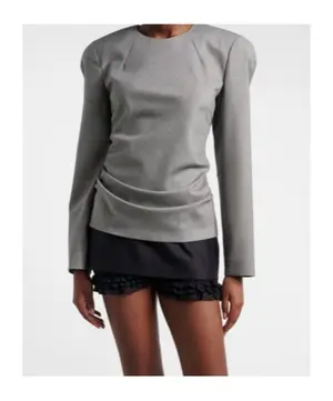 Magda Butrym Draped Wool Blouse