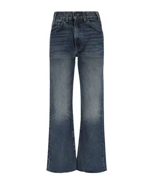NILI LOTAN High Waist Denim Trousers - Blue