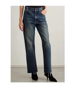 NILI LOTAN High Waist Denim Trousers