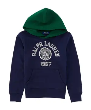 Polo Ralph Lauren Logo Print Hoodie - Black