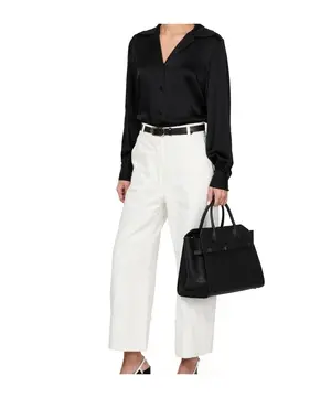 VALEXTRA Double Handle Shoulder Bag
