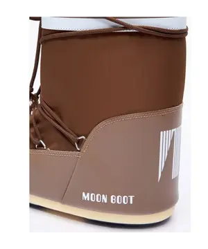 Moon Boot Icon Logo Printed Lace-up Boots - Brown