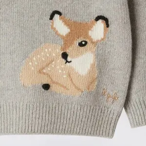 IL GUFO Logo Embroidered Crewneck Jumper