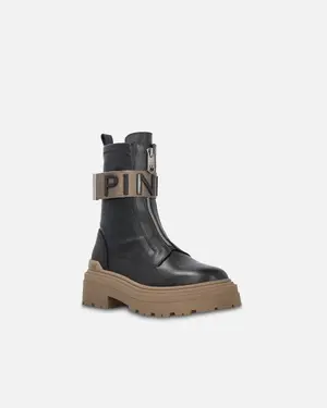 Pinko Logo Detailed Zipped Ankle Boots