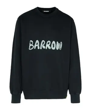BARROW Logo Printed Crewneck Sweatshirt - Black