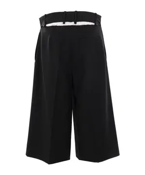 QUIRA Belt-loop Wide-leg Quarter-length Pants
