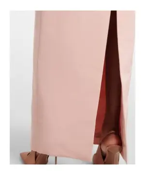 Oscar De La Renta Feather-trimmed Silk Faille Bustier Gown