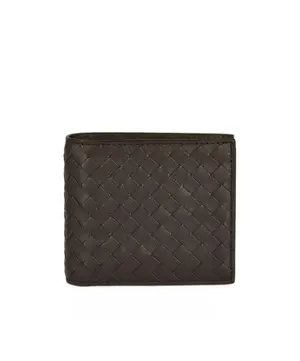Bottega Veneta Intrecciato Bi-fold Wallet - Brown
