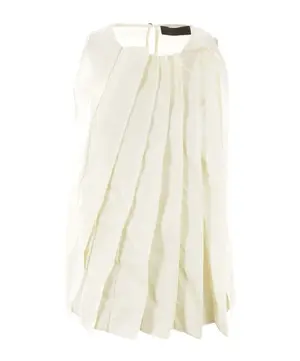 MARIA CALDERARA Maria Calderara Pleated Sleeveless Top