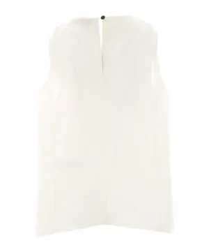MARIA CALDERARA Pleated Sleeveless Top