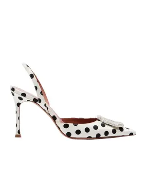 Amina Muaddi Pointed-toe High Heels - Ivory