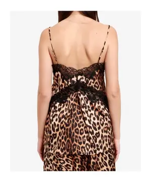 ANIYE BY Leonie Leopard Print Lace Trim Camisole