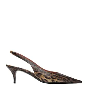 Amina Muaddi Pointed-toe High Heels - Leopard