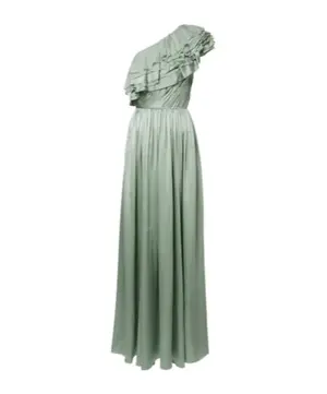 Ulla Johnson Avalina One-shoulder Ruffled Silk Maxi Dress