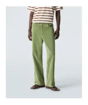 Auralee Cotton Corduroy Straight Leg Trousers