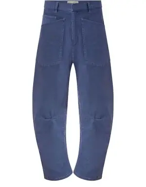 NILI LOTAN Wide-leg Casual Trousers - Blue