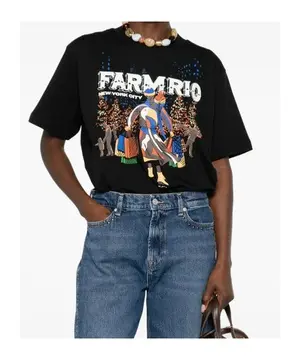 Farm Rio Graphic Printed Crewneck T-shirt