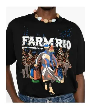 Farm Rio Graphic Printed Crewneck T-shirt