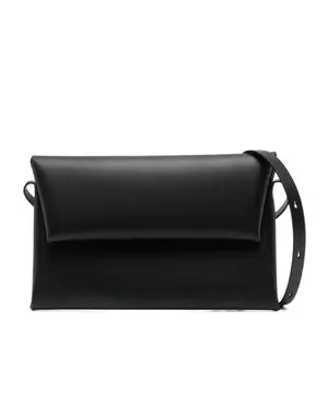 JIL SANDER Flip Shoulder Bag - Black
