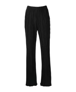 ANINE BING Billie Plissé Trousers - Black