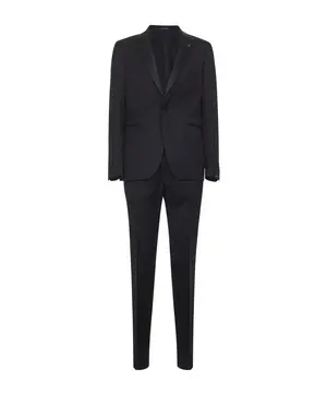 Tagliatore Single-breasted Blazer And Trousers - Black