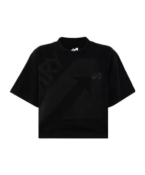 AUTRY Cropped T-shirt In Cotton Jersey - Black