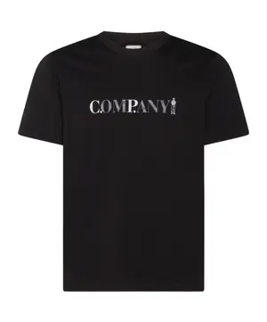C.P. COMPANY Logo Printed Crewneck T-shirt - Black