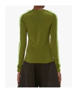 J.W.ANDERSON Pleated-trim Long-sleeve Top