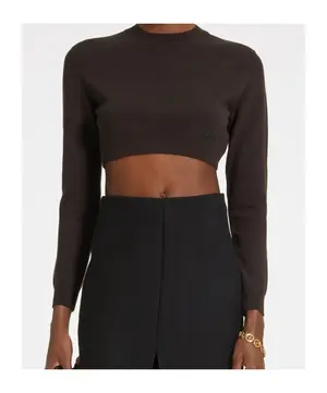 PATOU Cropped Knit Sweater