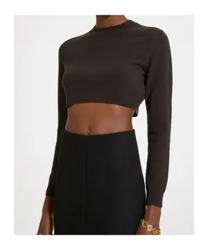 PATOU Cropped Knit Sweater