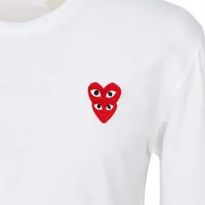 Comme Des Garçons Heart-patch Long Sleeved T-shirt