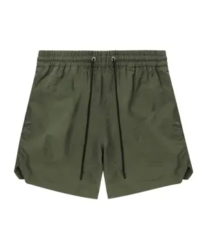 SUNFLOWER Elastic Waist Shorts With Zippered Back Pocket - Green