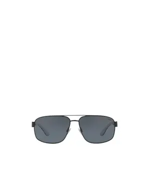 Polo Ralph Lauren Rectangle-frame Metal Sunglasses - Gray