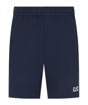 EA7 Logo Printed Track Shorts - Blue