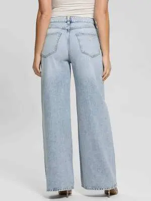 Guess Logo-appliqué Wide-leg Jeans