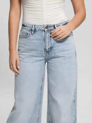 Guess Logo-appliqué Wide-leg Jeans