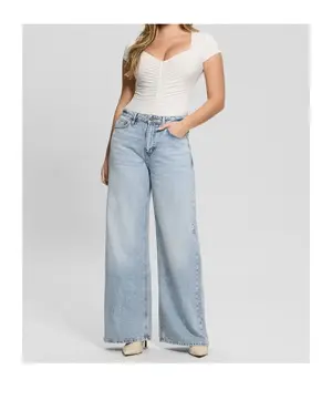 Guess Logo-appliqué Wide-leg Jeans